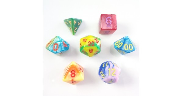 Bescon Easter- Bescon Easter Polyhedral 7 Dice RPG Set Each die in the s